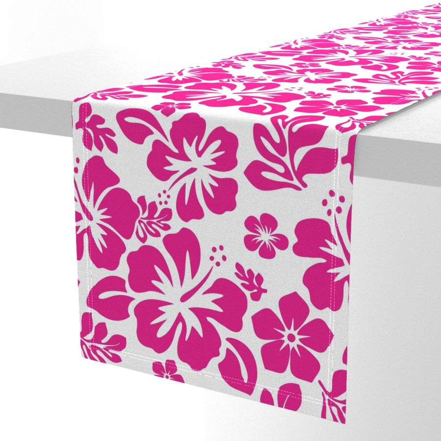 Hot Pink Hawaiian Flowers Table Runner – Extremely Stoked