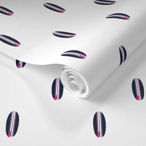 Navy Blue and Hot Pink "Mini" Surfboards Wallpaper - Extremely Stoked®