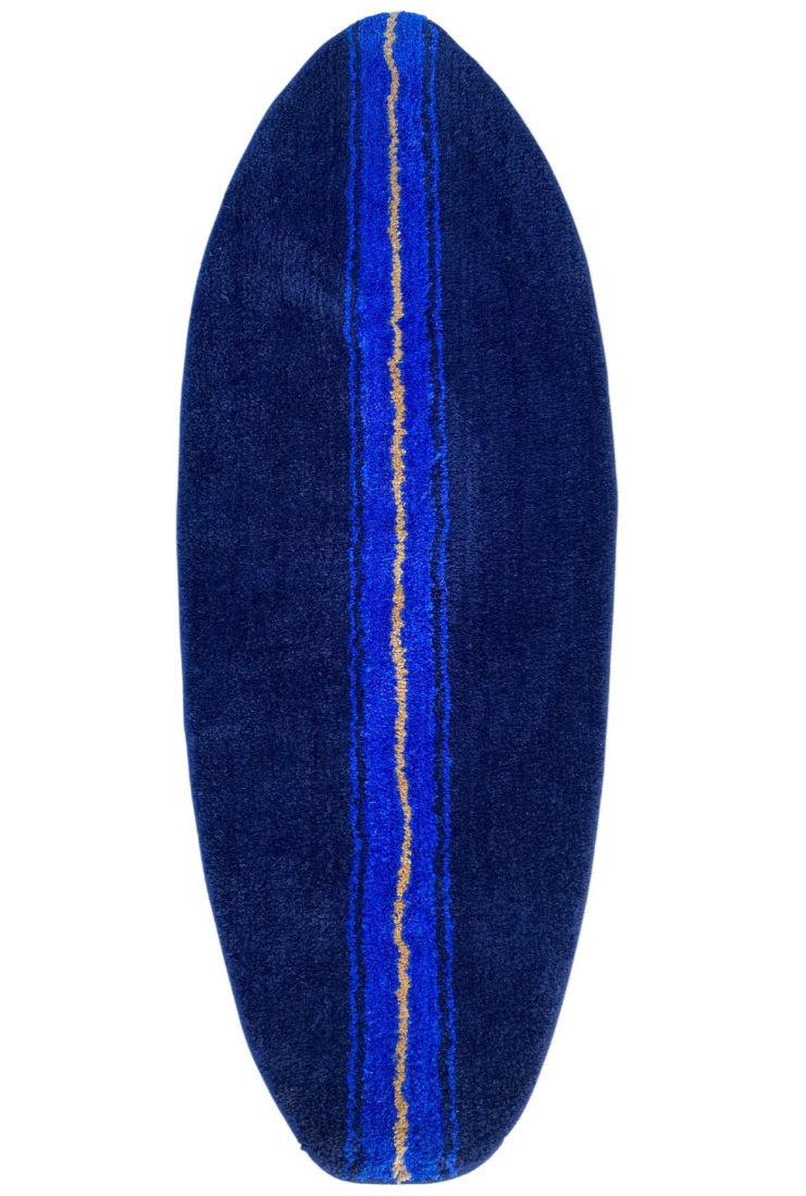 Maroon and Light Blue Surfboard Rug - Extremely Stoked® Beach Home Col