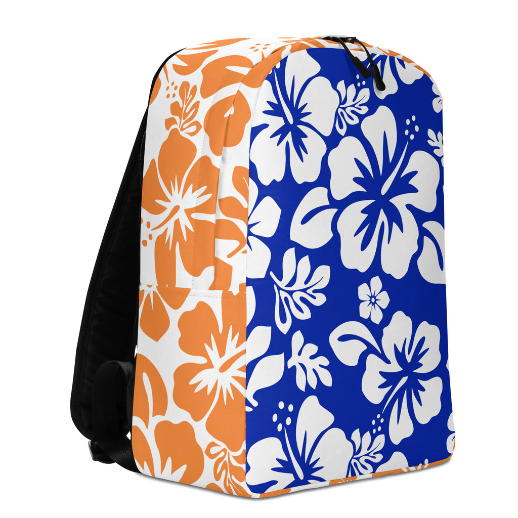 Royal Blue and Orange Hawaiian Print Backpack – Extremely Stoked