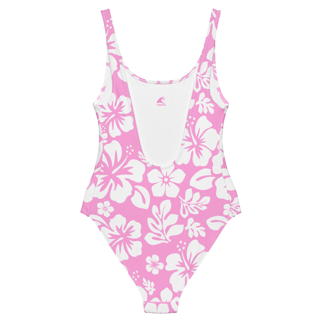 Pink Hawaiian Flowers One-Piece – Eco Swimwear by Extremely Stoked®