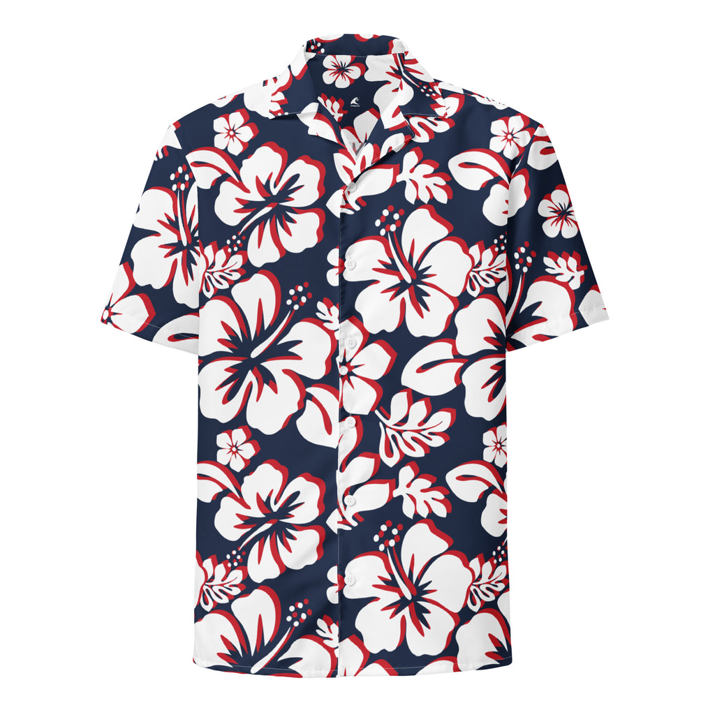 Red, White and Blue Hawaiian Aloha Shirt – Extremely Stoked