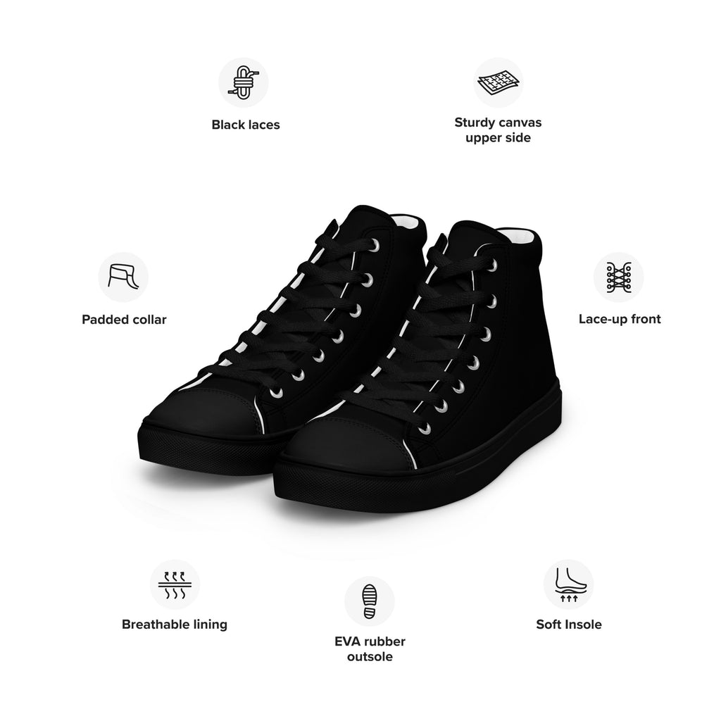 Men's Black High Top Sneakers – Extremely Stoked® Surf-Style Shoes
