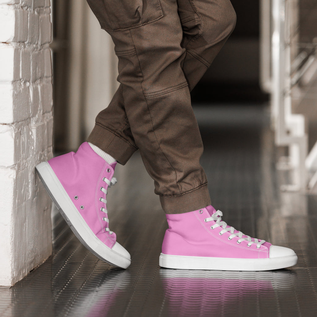 Men's Pink High Top Sneakers – Extremely Stoked® Surf-Style Shoes