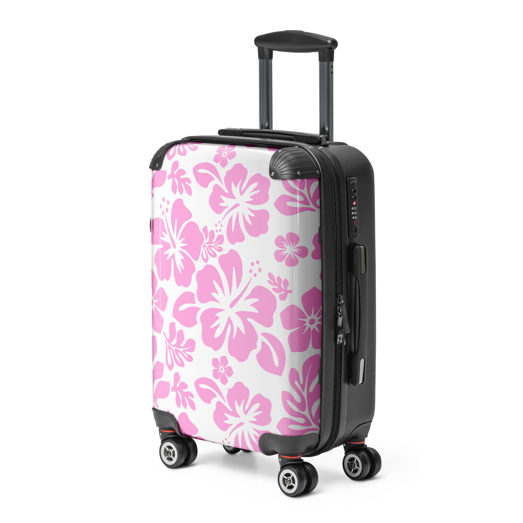 Pink Hawaiian Flowers Carry On Suitcase | Extremely Stoked®