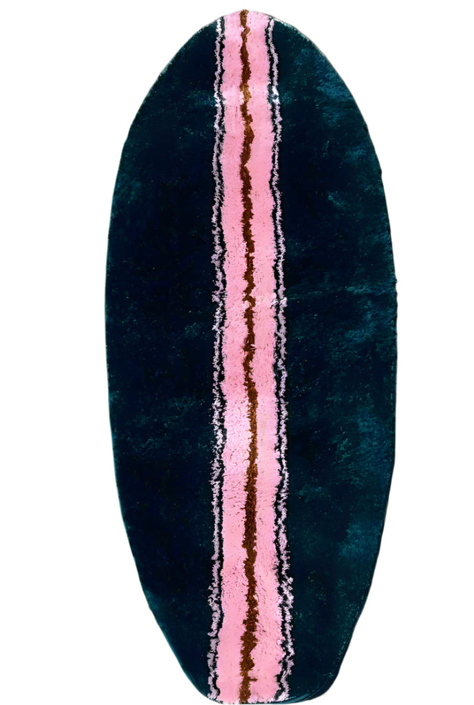 Teal and Pink Surfboard Rug - Extremely Stoked® Beach Home Collection