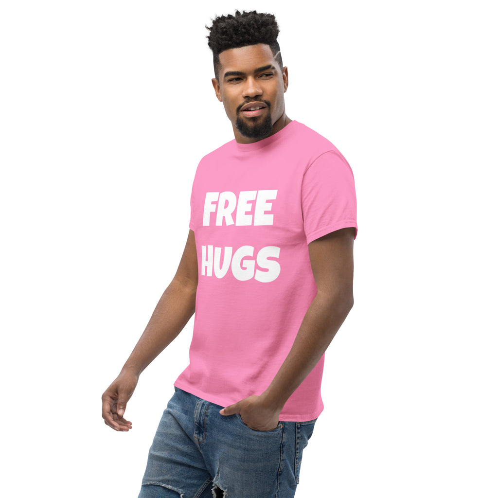 Free Hugs Pink Cotton T-Shirt – Extremely Stoked