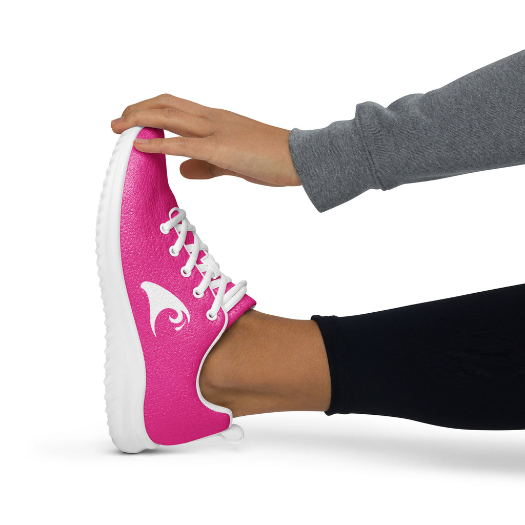 Women’s Hot Pink Athleisure Sneakers with Wave Logo – Extremely Stoked®